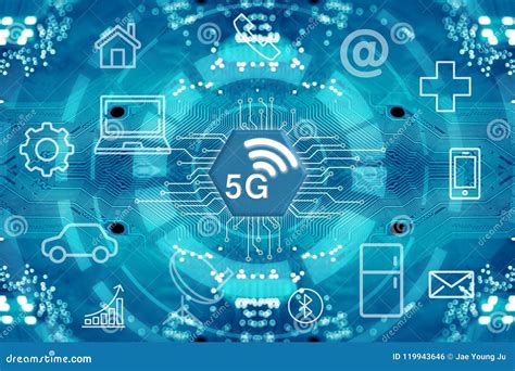 Sistemas Sem Fio E Internet Da Rede 5g Foto De Stock Imagem De Linha