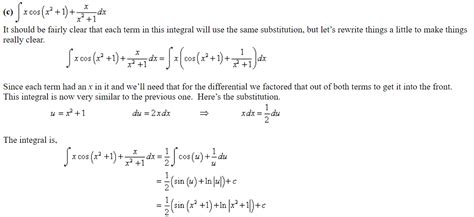 Calculus U Substitution Step To Solve Integral Mathematics Stack