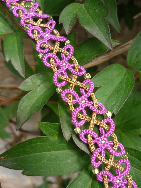 Celtic Tatted Bracelet Detail Tatting Bracelet Tatting Jewelry