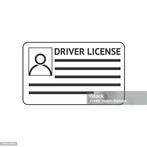 圖示駕駛執照在平面風格身份證id Card Identification Card Identity Verification Person