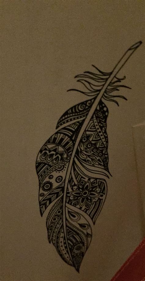 Beautiful Feather Polynesian Tattoo Feather Tattoos Cards
