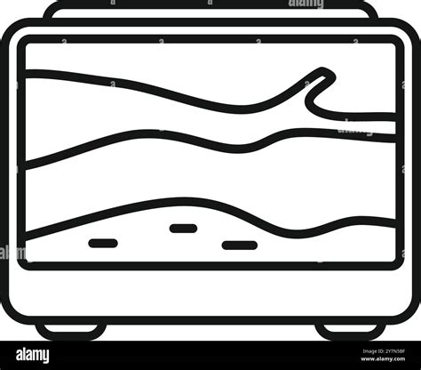 Gps Receiver Displaying A Topographic Map With Elevation Lines Indicating Its Use For Outdoor