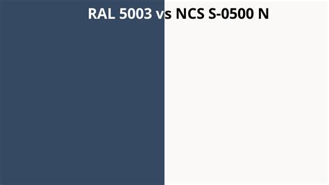 Ral 5003 Vs Ncs S 0500 N Ral Colour Chart Uk