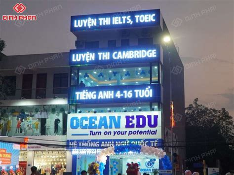 Làm Bảng Hiệu Trung Tâm Anh Ngữ Decor Bảng Hiệu
