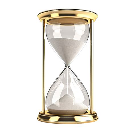 Brass Wire Hour Glass Sand Clock Isolated Hourglass Time Sand Png
