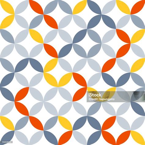 Overlapping Circles Seamless Texture Stock Illustration Download Image Now 1950 1950 1959
