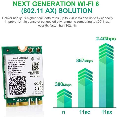 wifi6 m 2 module ax 3000mbps network adapter with vicedeal