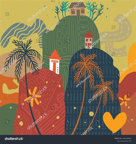 Hand Drawn Fantasy Art Vector Illustration Stock Vector Royalty Free