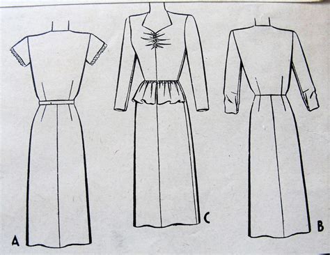 1940s Flirty Cocktail Party Dress Pattern Mccall 6057 Sweetheart