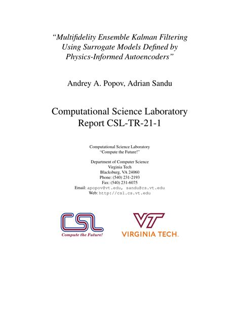 pdf multifidelity ensemble kalman filtering using surrogate models