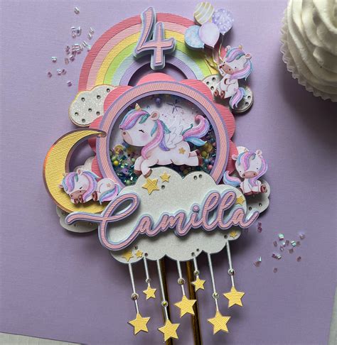 Pastel Unicorn Cake Topper Unicorn Cake Topper Magical Unicorn Cake