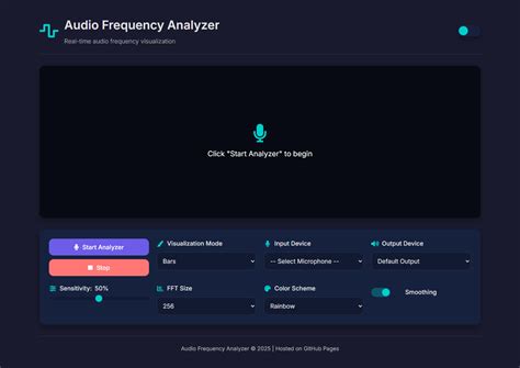 Github Thatsinewaveaudio Analyzer A Real Time Audio Frequency