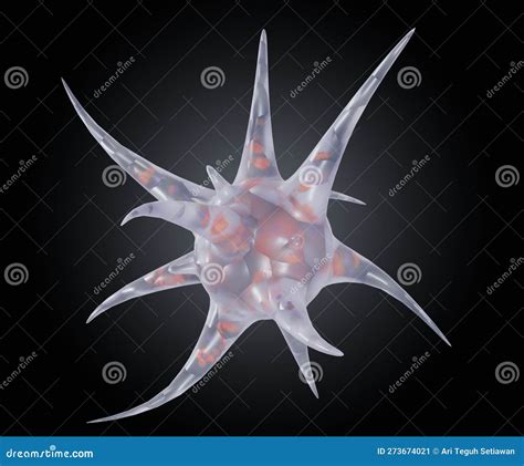 Isolated Activated Platelet Or Thrombocyte Stock Illustration
