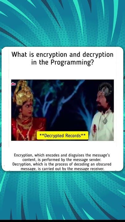 What Is Encryption And Decrypting In Programming Shorts Youtube