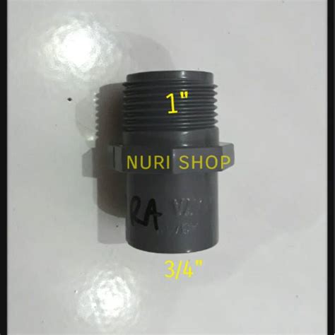 Jual SOK DRAT LUAR SDL VALVE SOCKET PVC 1 X 3 4 MURAH Shopee