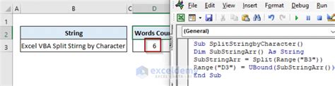 excel vba split string by character 6 useful examples exceldemy