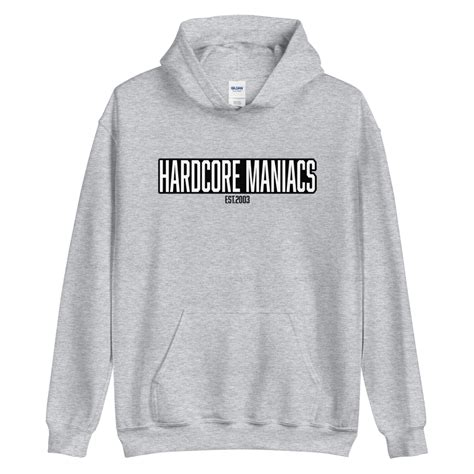 Hardcore Maniacs Basics Unisex Hoodie Grey Hardcore Maniacs
