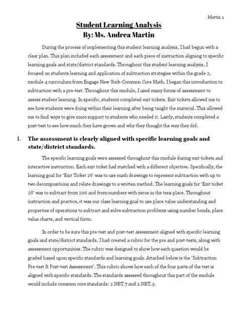 Student Learning Analysis Pdf Educational Assessment Understanding Student Learning Analysis Pdf Educational Assessment Understanding