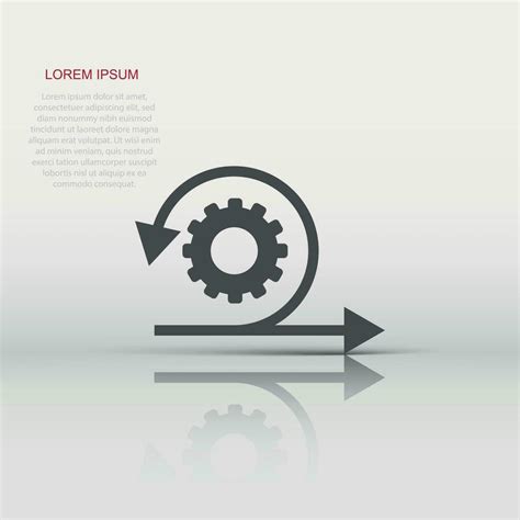 Agile Icon In Flat Style Flexible Vector Illustration On White Isolated Background Arrow Cycle