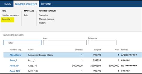 Microsoft Dynamics Ax D365 F O Creating A New Number Sequence In D365