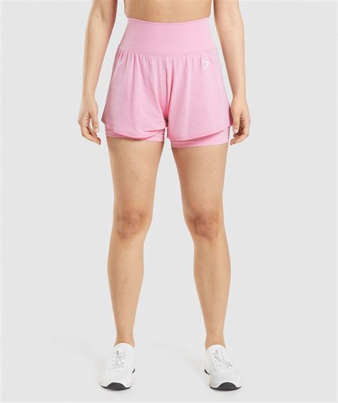 Gymshark Vital Seamless 20 2 In 1 Shorts Bright Purple Marl Gymshark