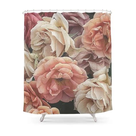 Great Garden Rosespeach Shower Curtain Waterproof Bathroom Shower