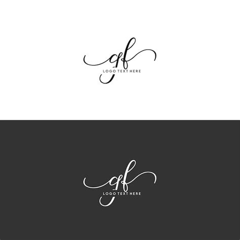 Letras Iniciales De Gf Con Remolinos Letras Cursivas De Gf En Estilo
