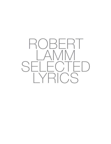 Robert Lamm Selected Lyrics Now Available Chicago