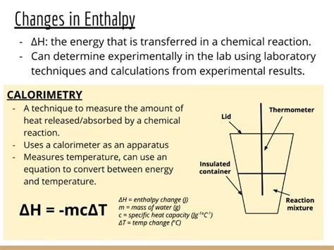 Using Calorimetry To Calculate Enthalpies Of Reaction