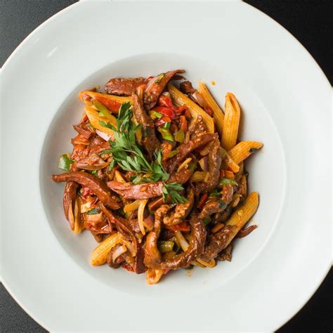 Spicy Beef Penne Pasta The Yellow Plate