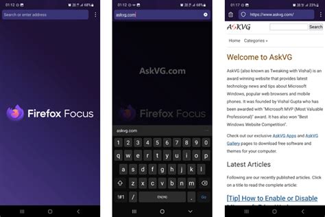 firefox focus a basic minimal and lightweight browser for smartphones