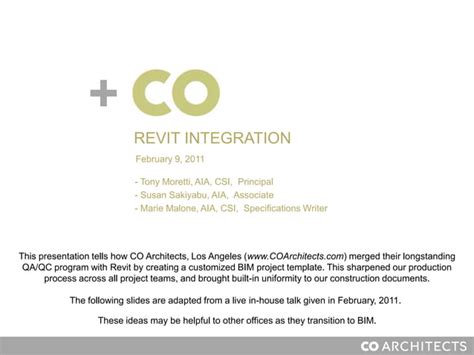 Revit Integration And Bim Template Boost Quality Ppt