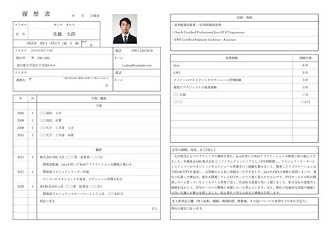 すぐに使える履歴書テンプレート（excel・word・スプレッドシート・g Docs）無料・登録不要 ビズ研