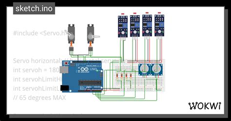 Solar Tracking Wokwi Esp32 Stm32 Arduino Simulator