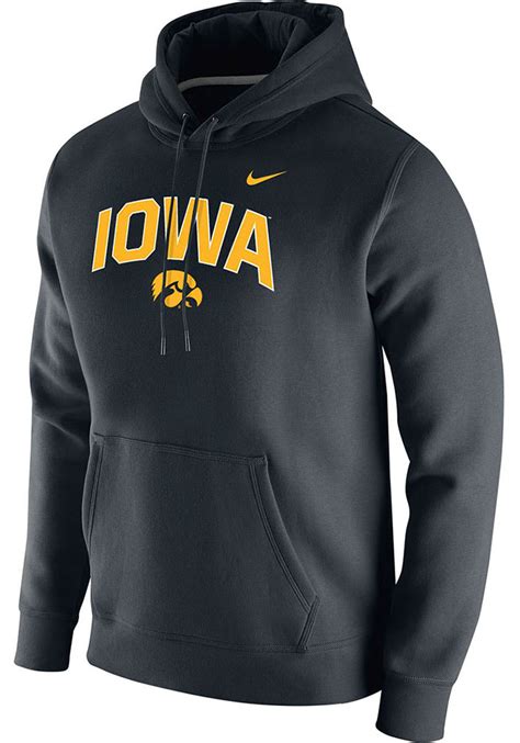 Nike Iowa Hawkeyes Mens Black Club Fleece Graphic Hoodie 19862130