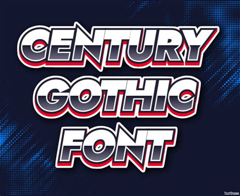 Century Gothic Font Efeito De Texto E Desenho De Logotipo Fonte
