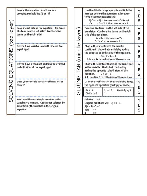 Pdf Solving Equation Foldable Dokumentips