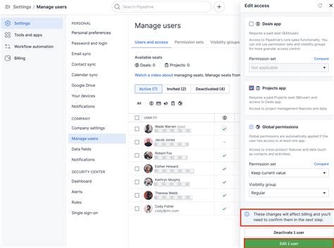 projects billing and subscription knowledge base pipedrive