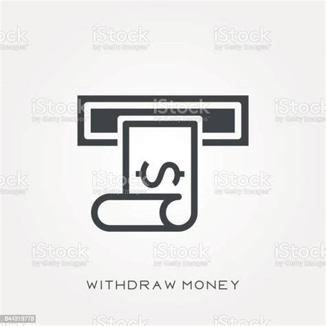 실루엣 아이콘 돈을 인출합니다 경제에 대한 스톡 벡터 아트 및 기타 이미지 경제 구매 금융 Istock