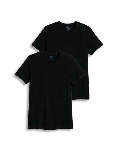 Jockey Mens Slim Fit Cotton Stretch Crew Neck T Shirt 2 Pack