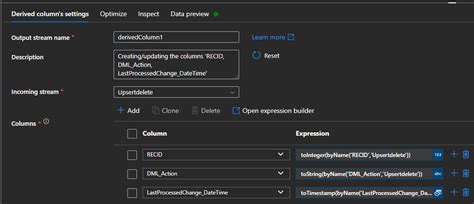 Error When Using Window Activity In Azure Data Factory Data Flow