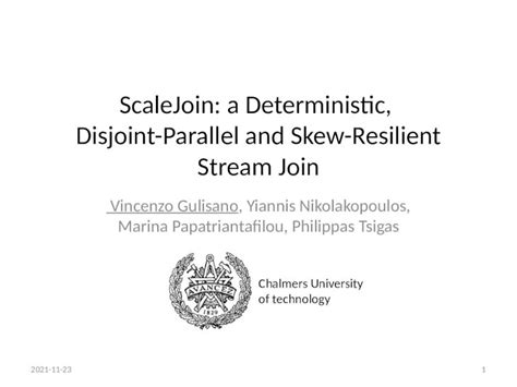 Pptx Scalejoin A Deterministic Disjoint Parallel And Skew Resilient