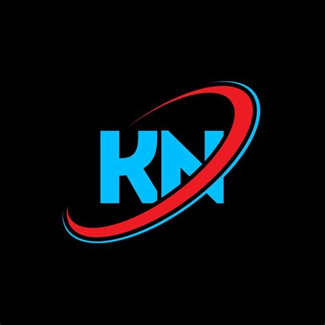 Diseño Del Logotipo De La Letra Kn Kn Letra Inicial Kn Círculo