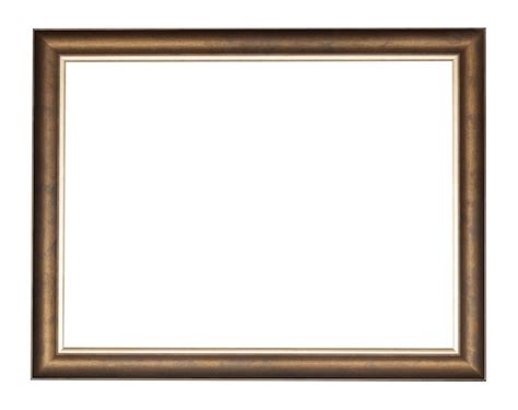 Premium Photo Empty Bronze Wooden Picture Frame