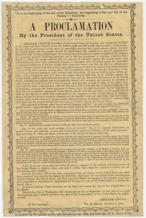 Abraham Lincoln Emancipation Proclamation