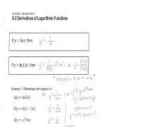 Derivatives Of Logarithmic Functions Examples And Tangent Course Hero