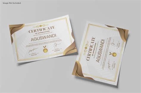 Premium Psd Certificate Mockup
