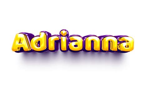 Free Names Of Girls English Helium Balloon Shiny Celebration Sticker 3d
