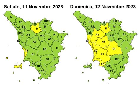 Allerta Meteo Toscana Codice Giallo Per Rischio Idraulico E Idrogeologico