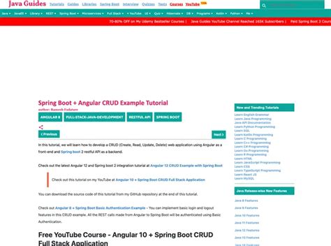 Angular8 Springboot Crud Tutorial By Rameshmf A Undefined Template Built At Lightspeed